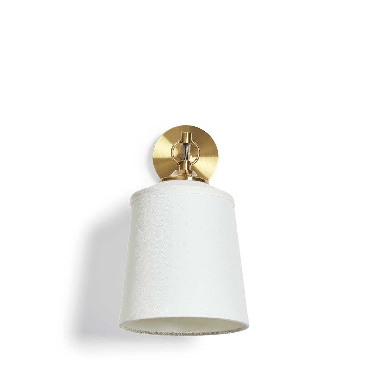 OKA, Kirana Wall Lamp and Shade - Natural/White, Wall Lights, Metal ...