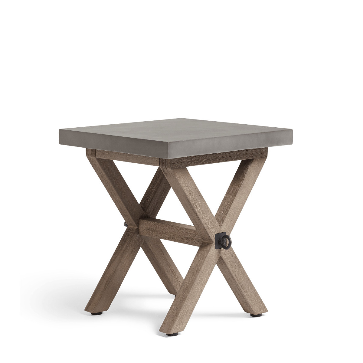 OKA, Charing Indoor/Outdoor Side Table - Ash Grey, Garden Tables, Teak ...