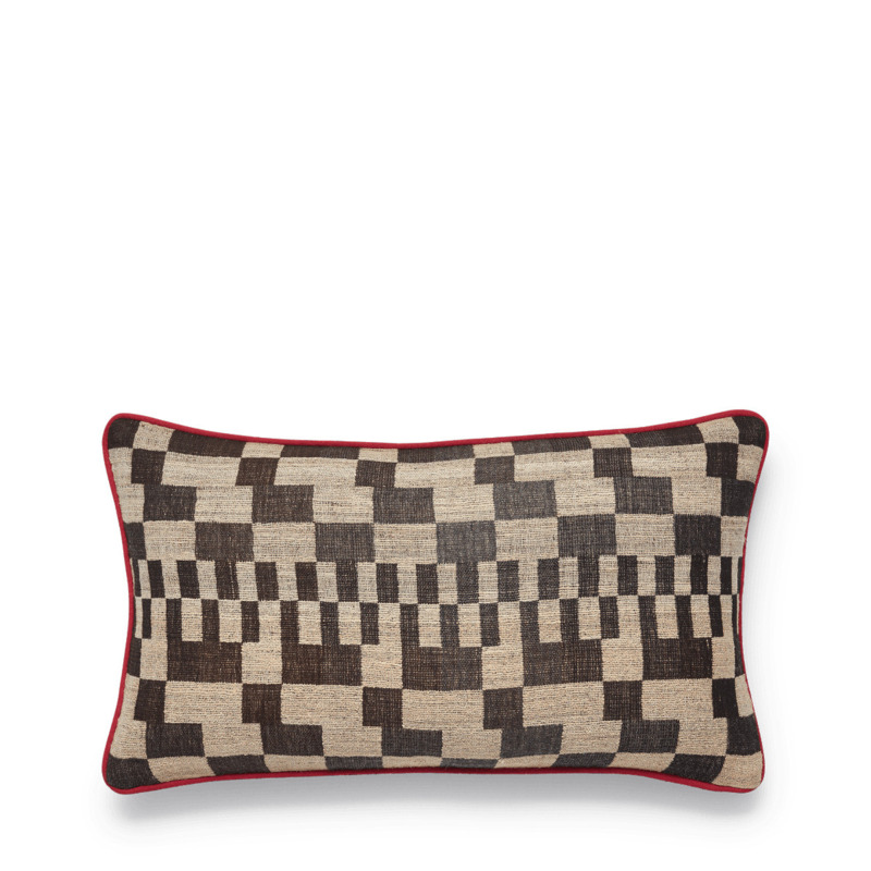 OKA, Tableau Cushion Cover - Graphite, Cushion Covers, Silk/Wool ...