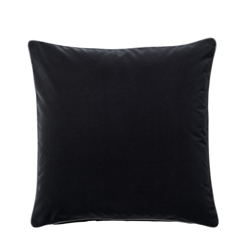 OKA, Plain Velvet Cushion Cover, Square - Charcoal, Cushion Covers ...