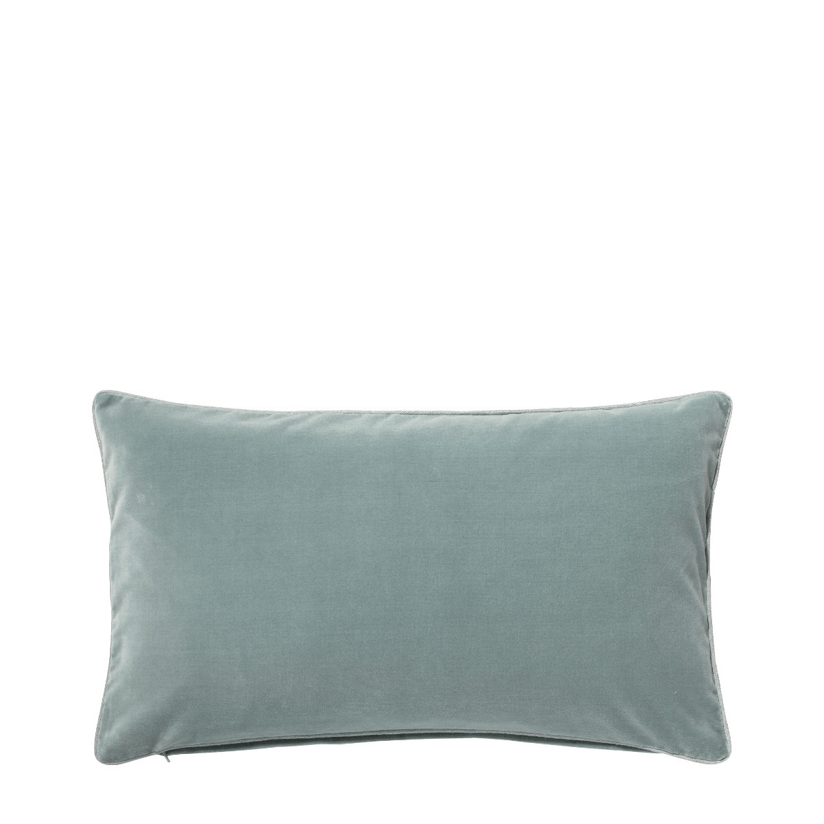 OKA, Plain Velvet Cushion Cover, Rectangular - Gainsborough Blue ...