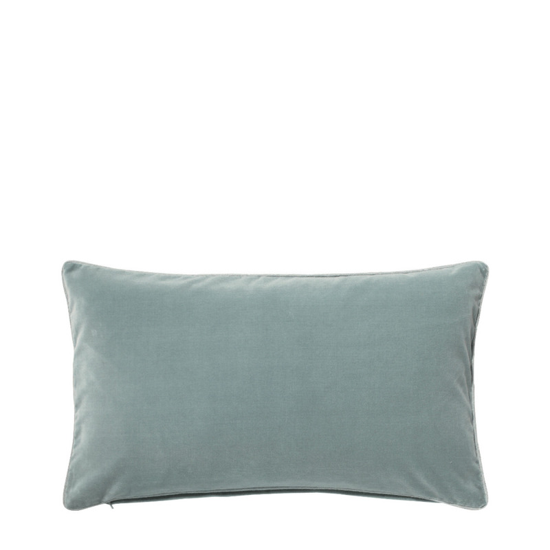 OKA, Plain Velvet Cushion Cover, Rectangular - Gainsborough Blue ...