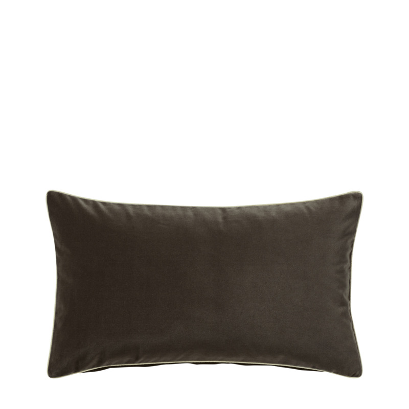 OKA, Plain Velvet Cushion Cover, Rectangular - Truffle, Cushion Covers ...