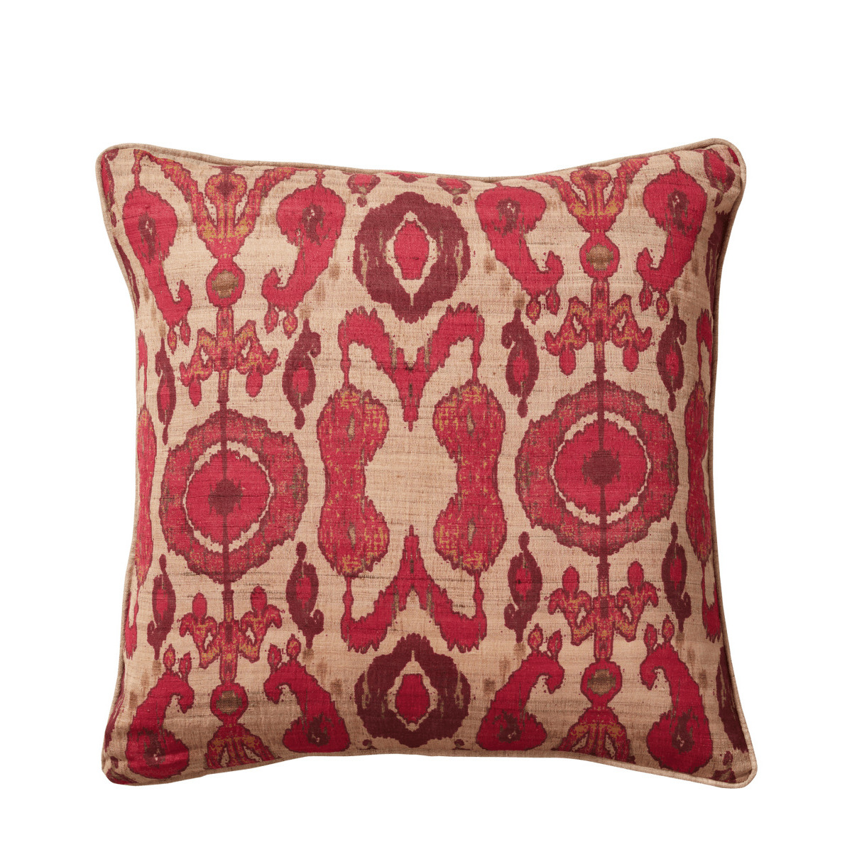 OKA, Koyari Cushion Cover - Vermillion Red, Cushion Covers, Silk ...