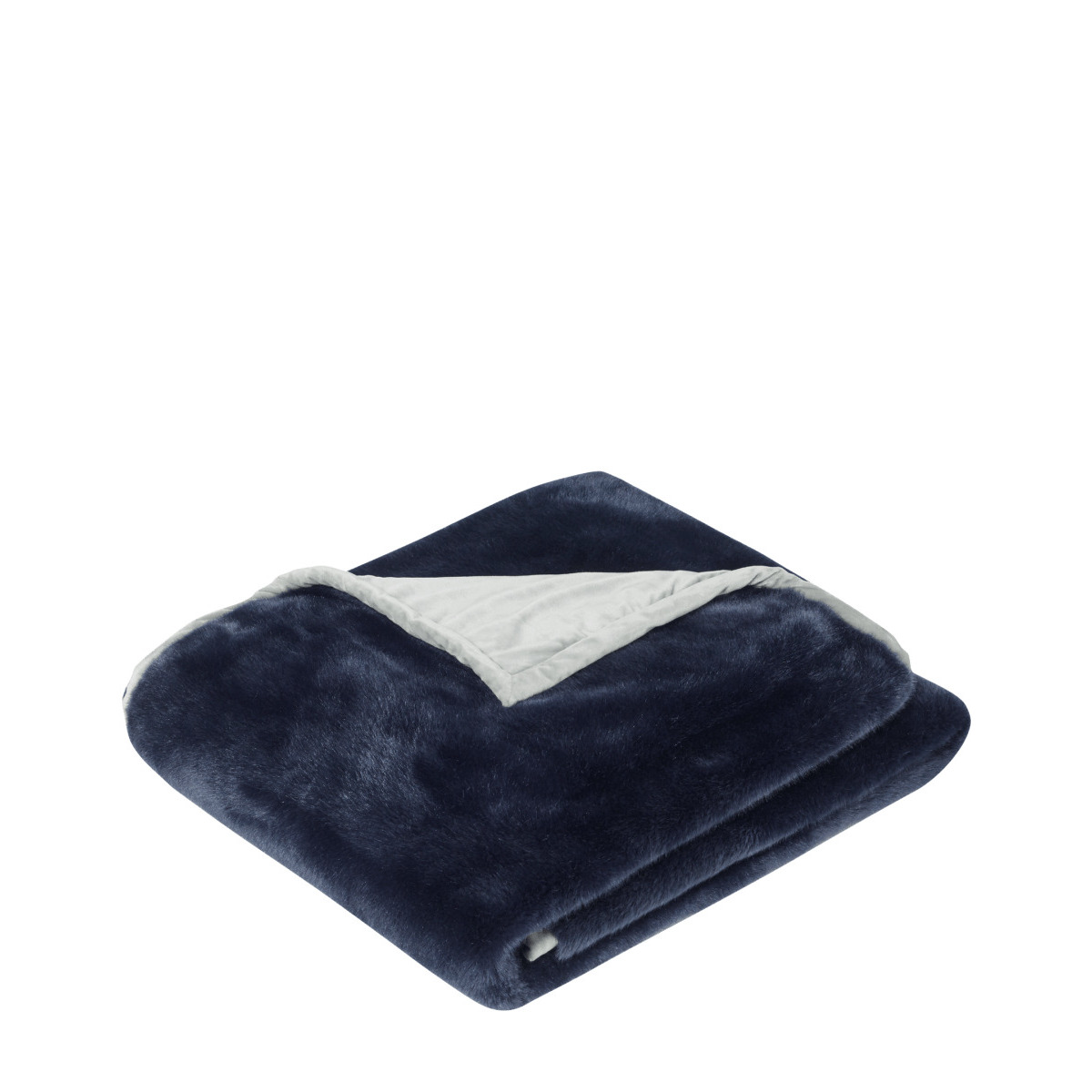 OKA, Faux Fur Throw - Midnight Blue, Throws, Faux Fur, Animal by OKA ...