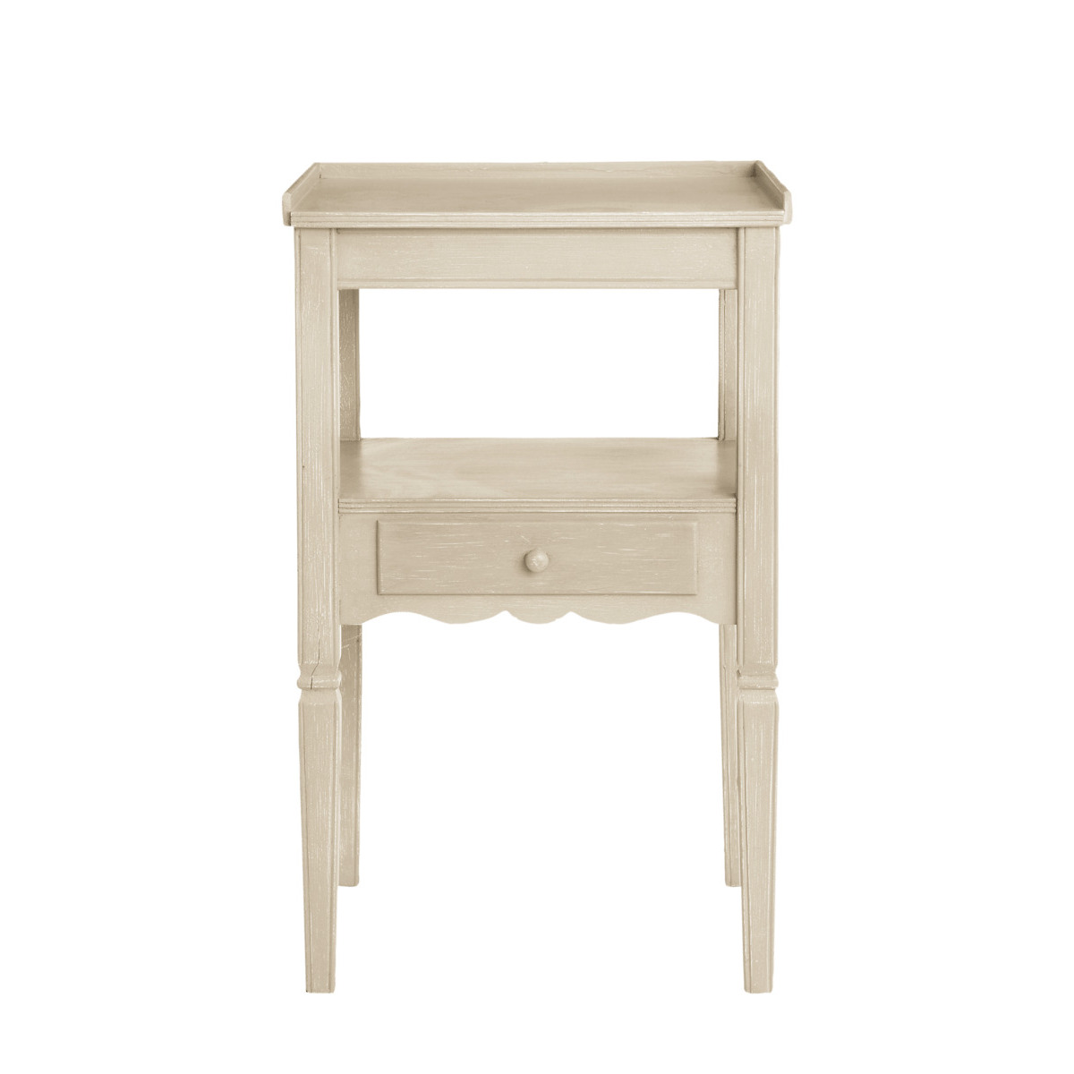 OKA, Radnor Wood Bedside Table - Linen Grey, Side Tables, Wood by OKA ...