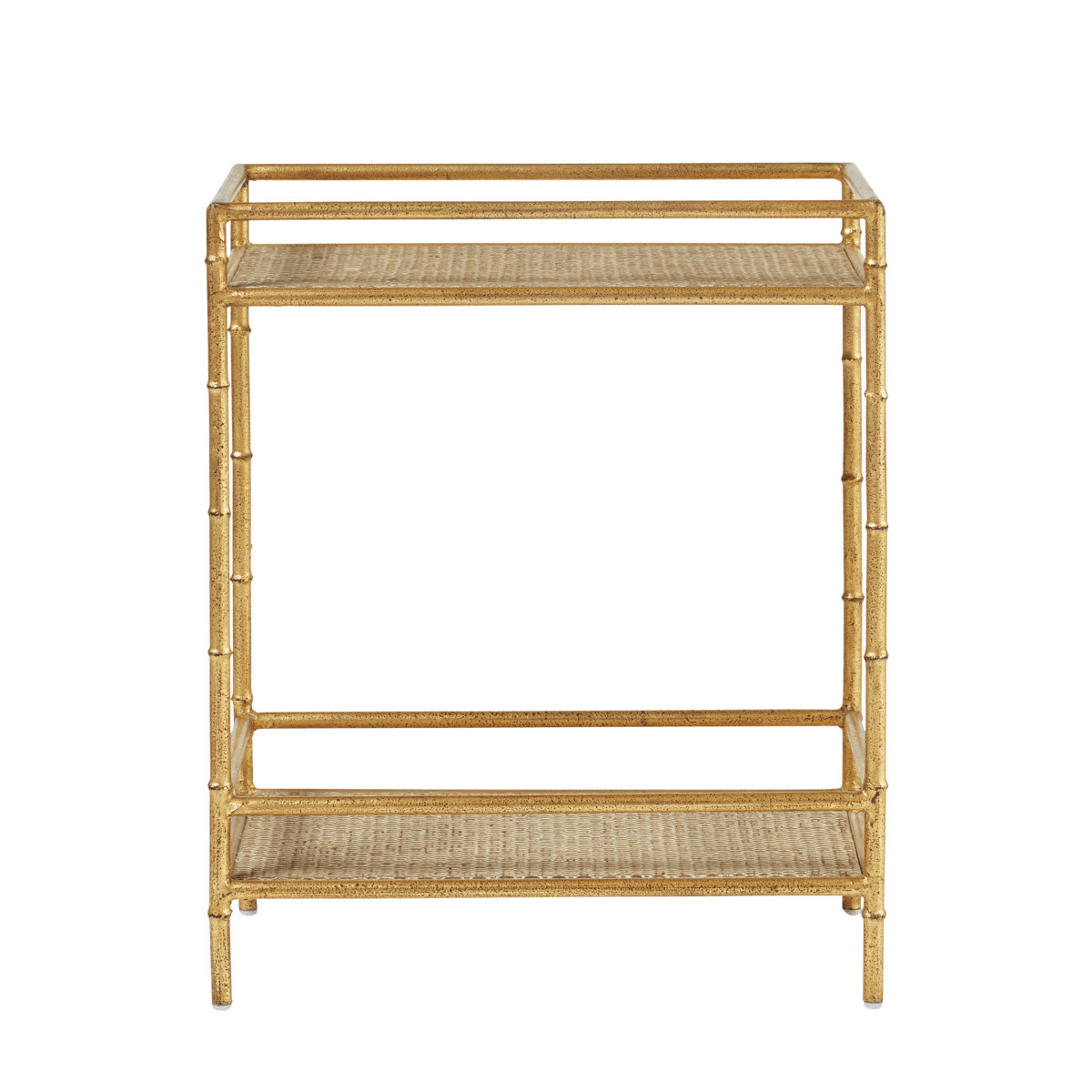 OKA, Baricella Side Table With Shelves - Natural, Side Tables, Metal by ...