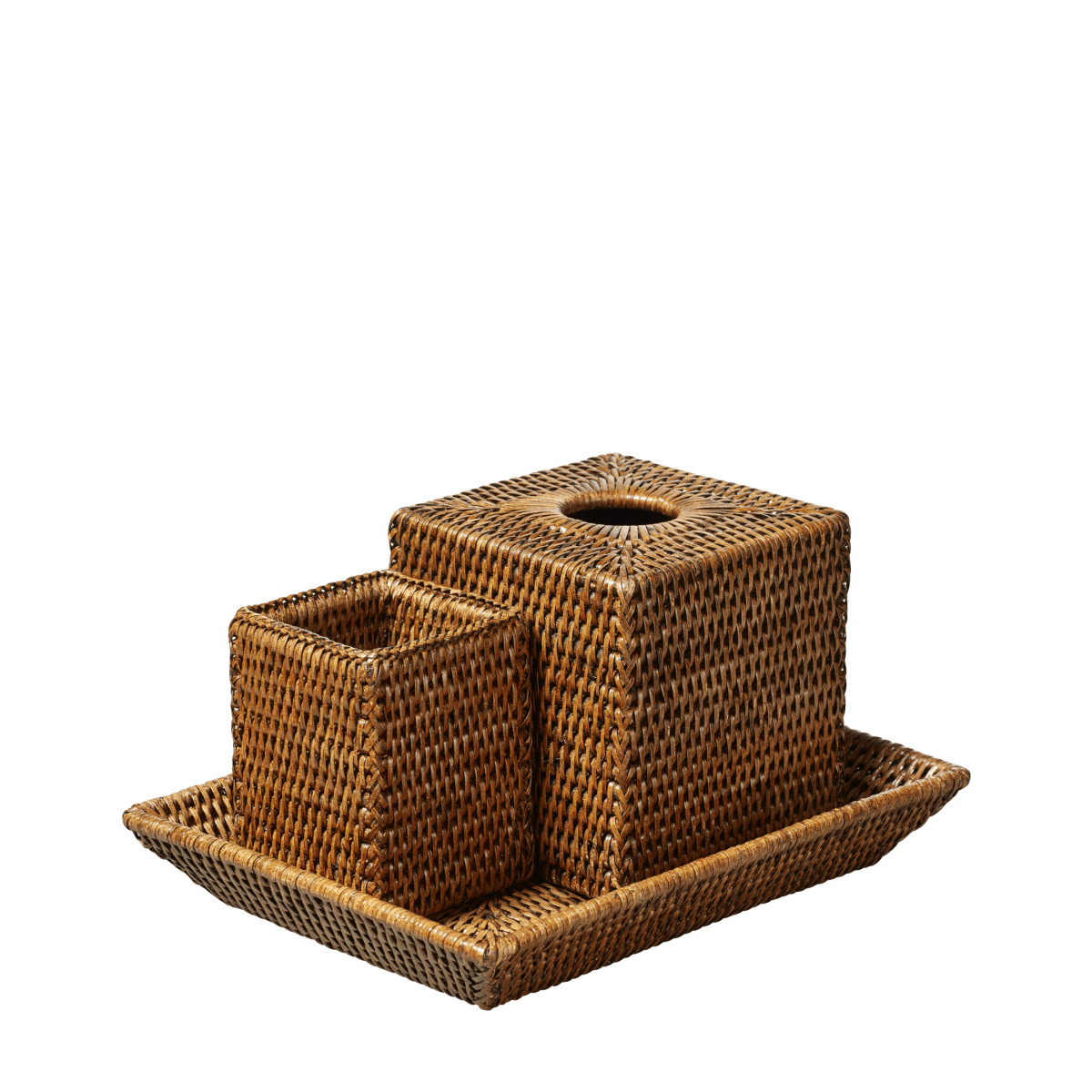 OKA, Rattan Gift Set - Brown, Storage Boxes, Rattan by OKA | ufurnish.com