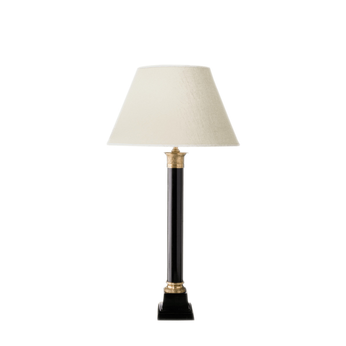 OKA, Large Athena Column Table Lamp - Black, Table Lamps, Metal by OKA ...