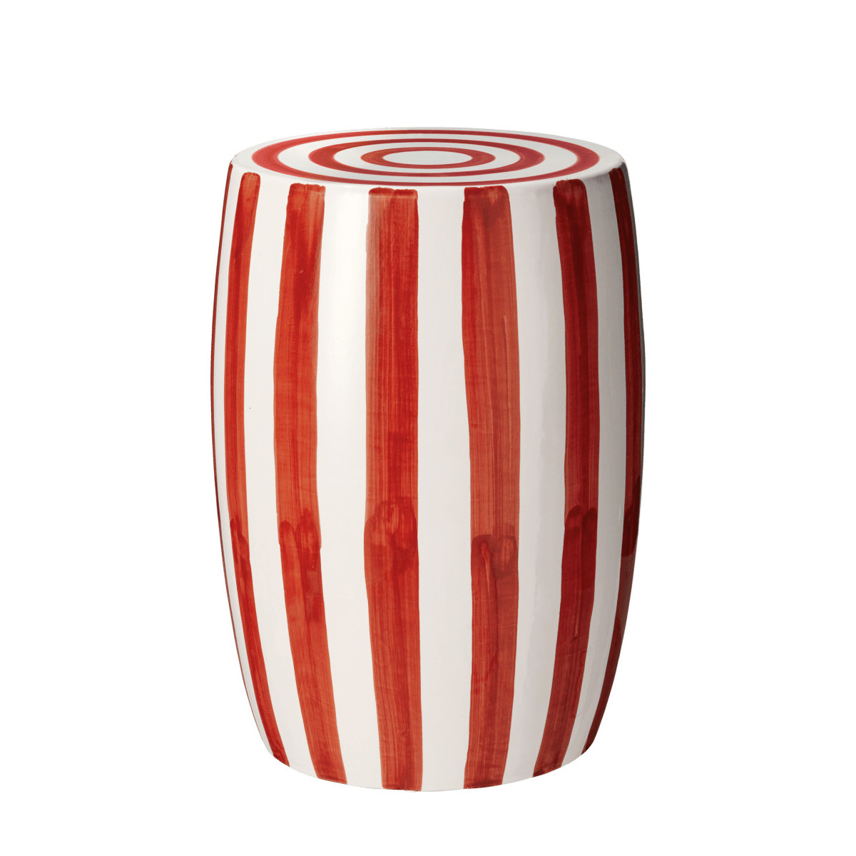 OKA, Rander Ceramic Stool - Red/White, Stools, Ceramic by OKA ...