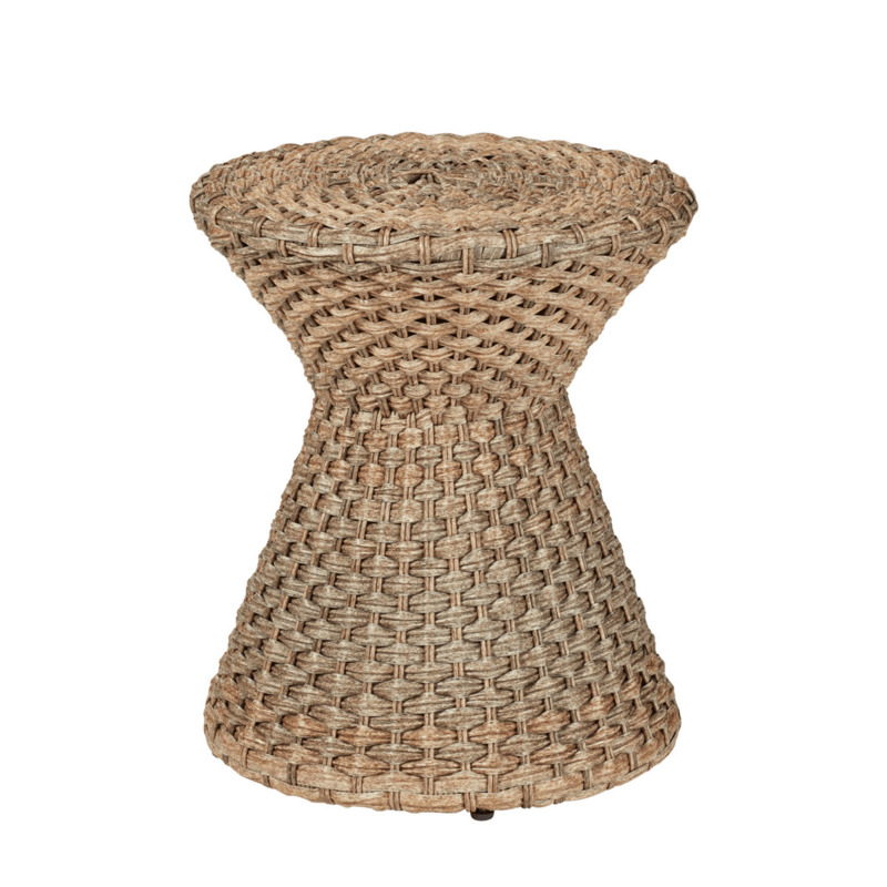 OKA, Sydra Side Table - Bark, Garden Tables, All Weather Rattan by OKA ...