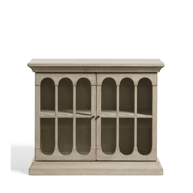 OKA, Small Gustaf Sideboard - Light Grey, Sideboards, Pine Wood by OKA ...