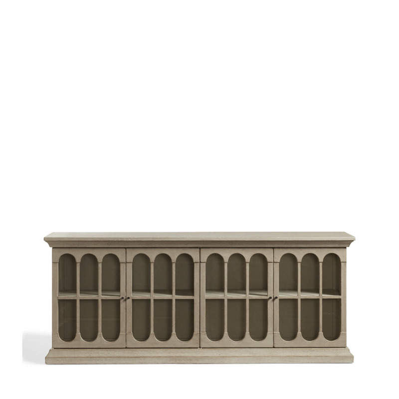 OKA, Large Gustaf Sideboard - Light Grey, Sideboards, Pine Wood by OKA ...