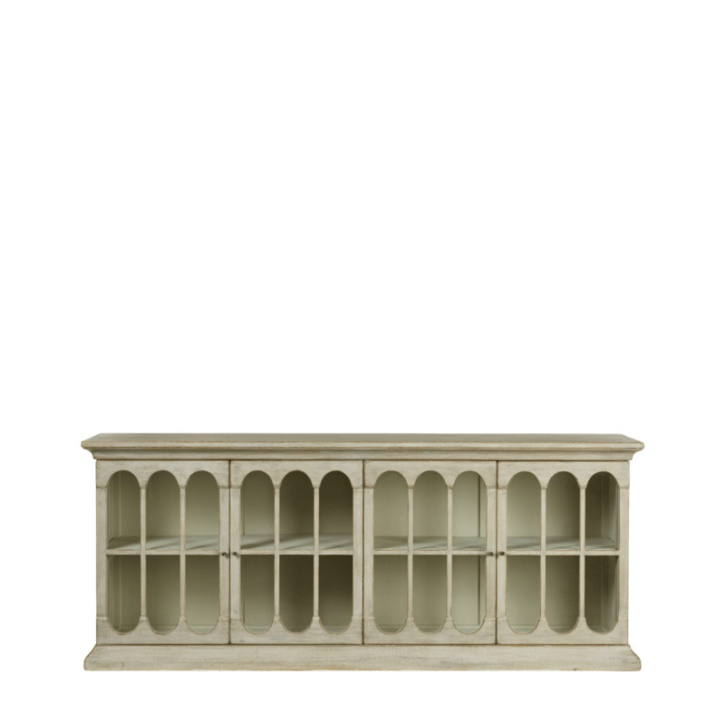 OKA, Large Gustaf Sideboard - Light Grey, Sideboards, Pine Wood by OKA ...