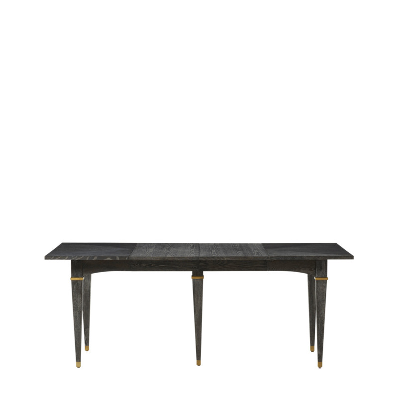 OKA, Alfred Extendable Dining Table - Ebonised Oak, Dining Tables, Wood ...