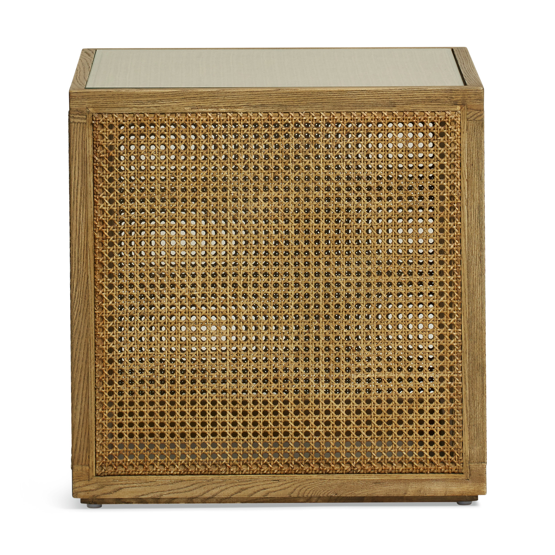 Riet Side Table - Weathered Oak by OKA | ufurnish.com