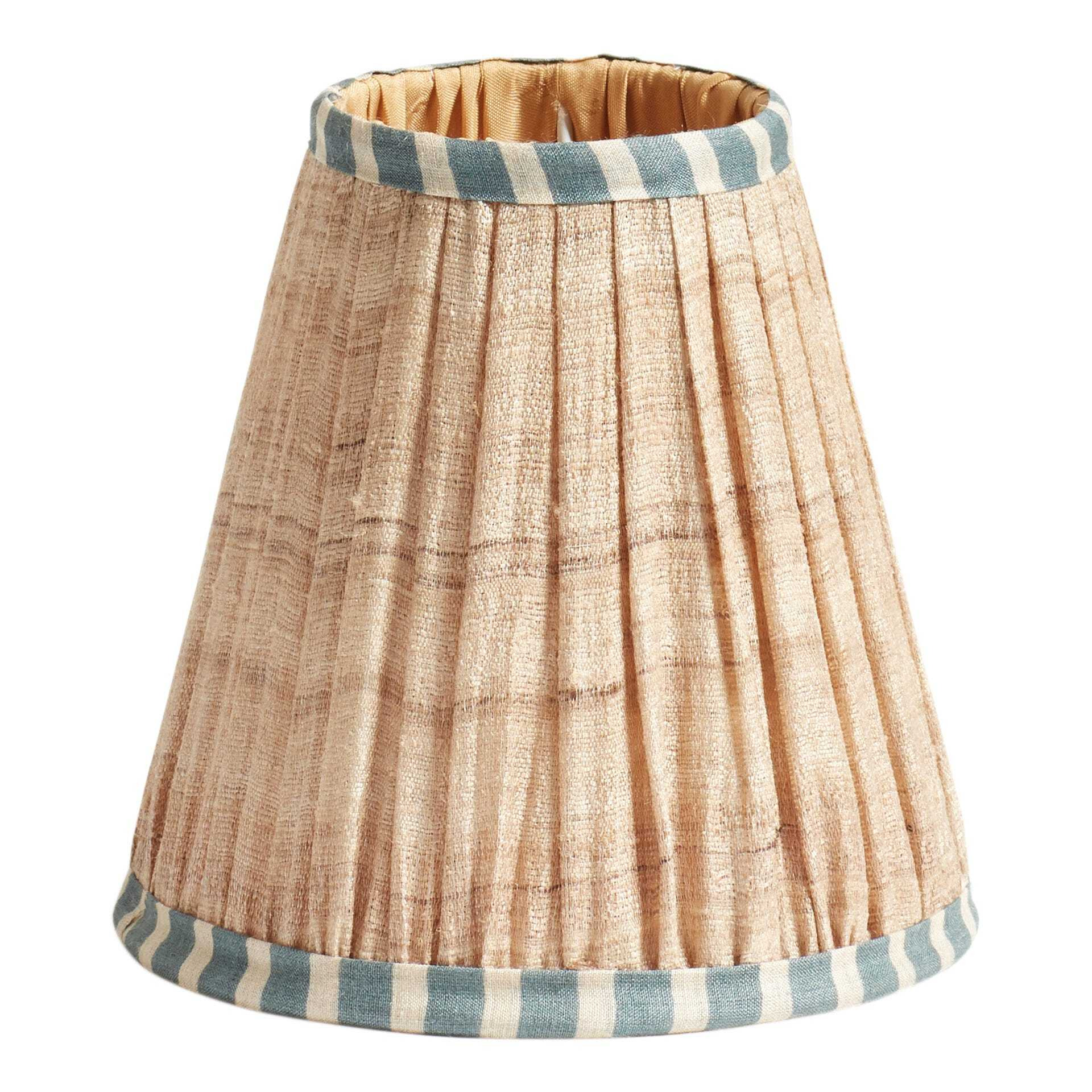 Elgin Cone Lampshade - Natural/Teal Natural by OKA | ufurnish.com