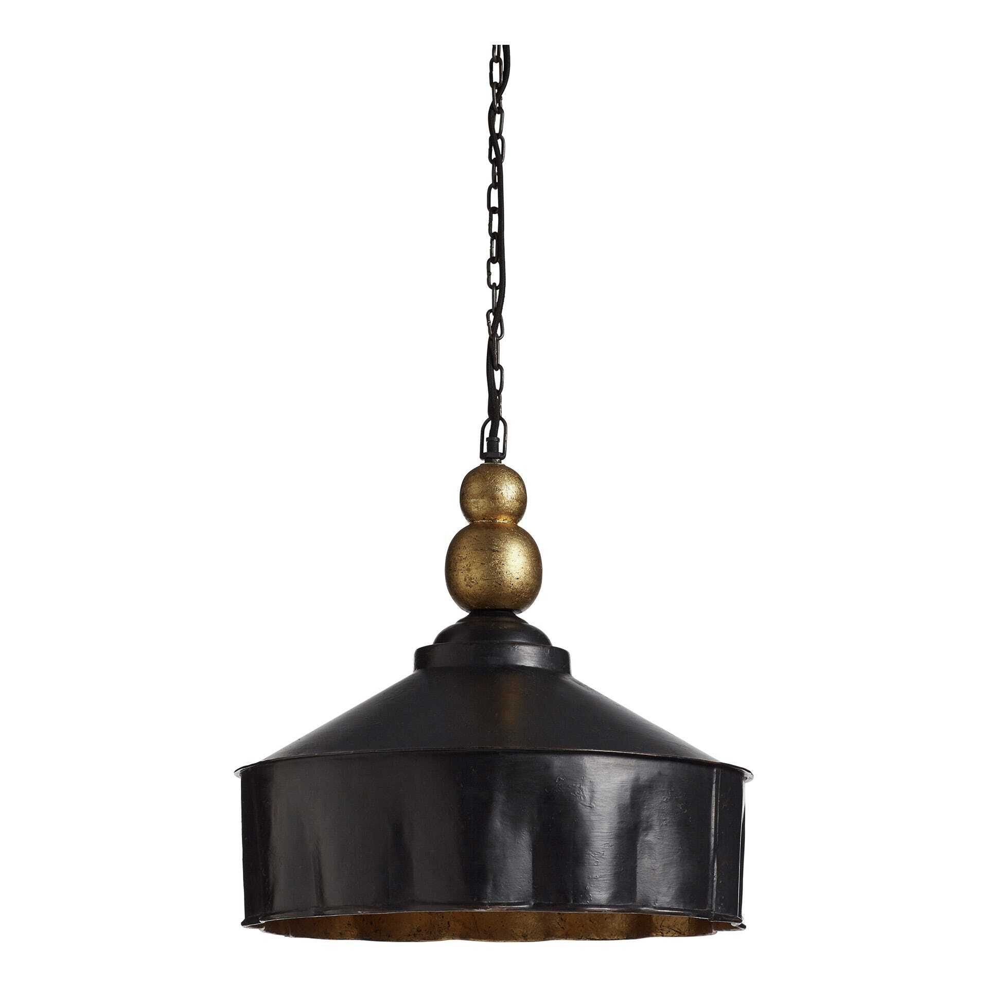 Ayla Pendant Lamp - Soot/Gold by OKA | ufurnish.com