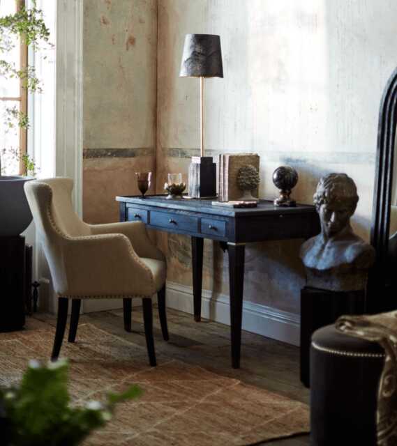 OKA, Maplehurst Desk - Ebonised Oak, Desks, Plywood by OKA | ufurnish.com