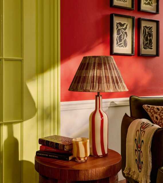 OKA, Joseph Glass Table Lamp - Red, Table Lamps, Glass by OKA ...