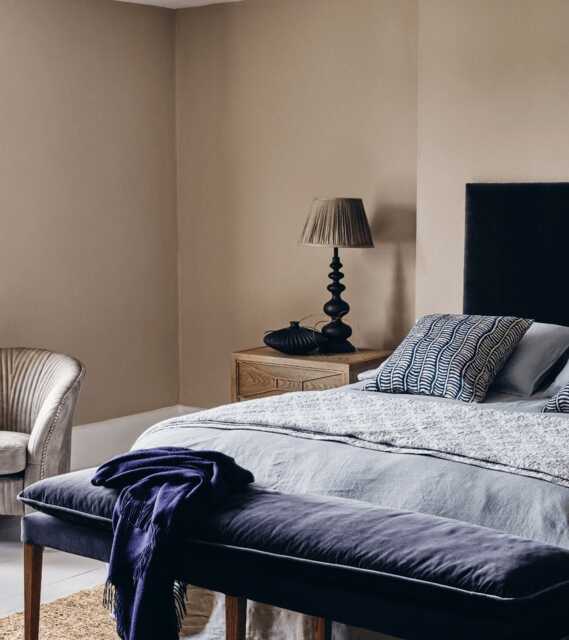 OKA, Nott Bench - Charcoal/ Air Force Blue, Benches, Velvet by OKA ...