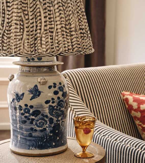OKA, Fenghuang Table Lamp Base - Blue, Table Lamps, Ceramic by OKA ...