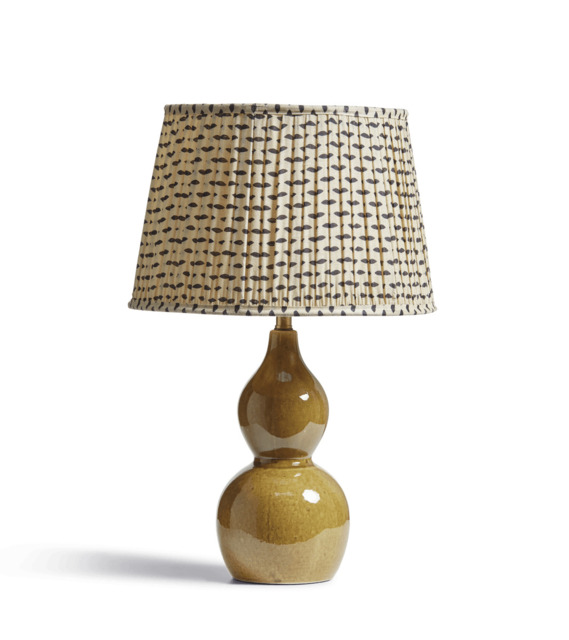 OKA, Kalinda Table Lamp Base - Mustard, Table Lamps, Ceramic/Metal ...