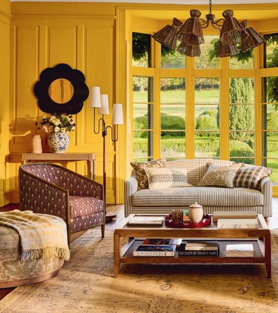 OKA, Lucas Floor Lamp - Warm Burl, Floor Lamps, Brass by OKA | ufurnish.com