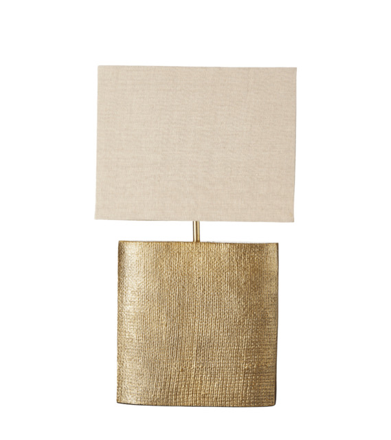 OKA, Small Carraway Table Lamp Base - Gold, Table Lamps, Metal by OKA ...