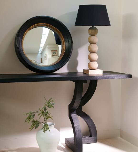 OKA, Oban Mirror - Large - Black, Wall Mirror by OKA | ufurnish.com