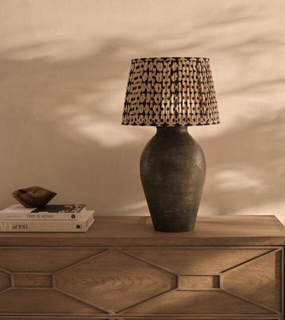 OKA, Callista Table Lamp - Distressed Green, Table Lamps, Ceramic by ...