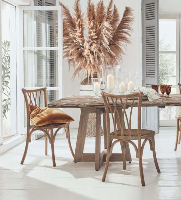 OKA, Feur Chair - Brown, Dining Chair by OKA | ufurnish.com