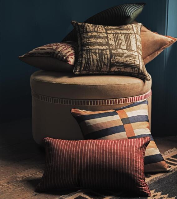 OKA, Tora Cushion Cover - Red Madder, Cushion Covers, Silk by OKA ...