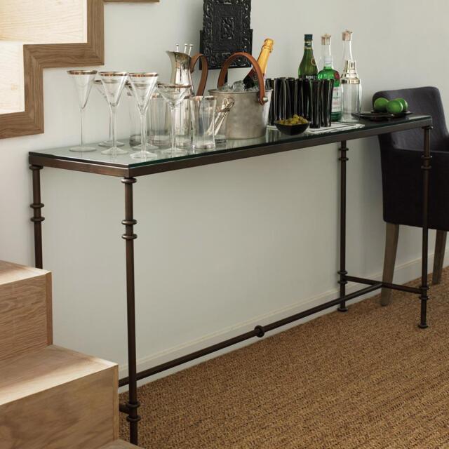 OKA, Large Pompidou Console Table - Black, Console Tables, Glass by OKA ...