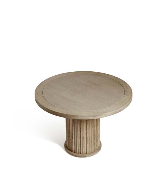 OKA, Marcus Round Dining Table - Small - Weathered Oak, Dining Table by ...