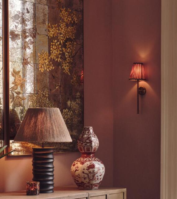 OKA, Kirana Wall Lamp - Natural, Wall Lights, Faux Rattan,Iron by OKA ...
