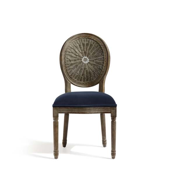 OKA, Washakie Linen Dining Chair - Pure Navy, Dining Chair by OKA ...