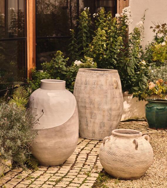 OKA, Georgia Planter - Grey, Vases, Ceramic by OKA | ufurnish.com