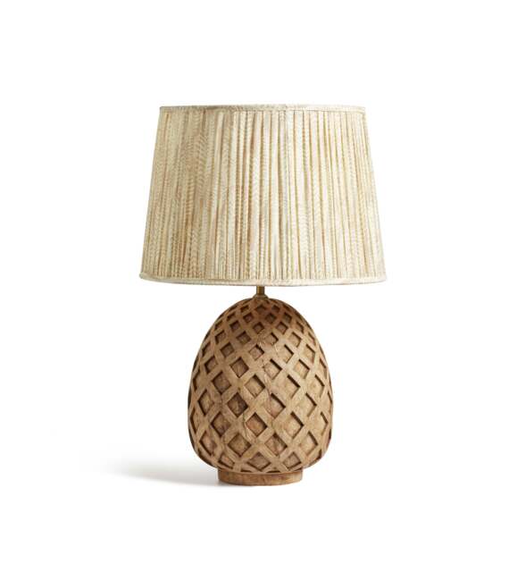 OKA, Pinya Table Lamp Base - Natural, Table Lamp by OKA | ufurnish.com
