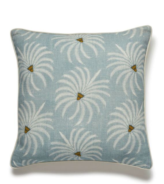OKA, Jussara Cushion Cover - Sea Green, Cushion Covers, Cotton/Linen ...
