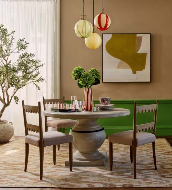 OKA, Nimbus Stripe Pendant Lamp - Green, Ceiling Light by OKA ...