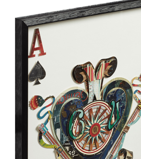 OKA, Set of Four Framed Playing Card Ace Collages - Multi, Collages ...