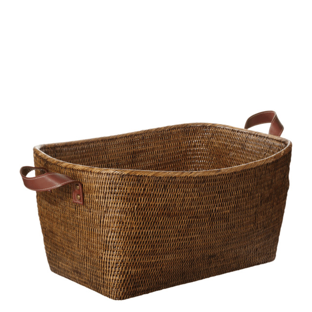 OKA, Large Fairfax Rattan Basket - Brown, Storage Baskets, Rattan by ...
