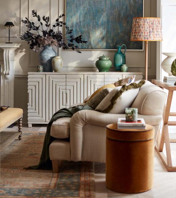 OKA, Large Rubinne Sideboard - Washed Grey, Sideboards, Pine by OKA ...