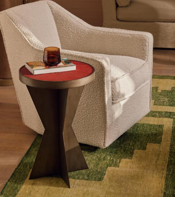 OKA, Stello Shagreen Side Table - Moroccan Red, Side Tables by OKA ...