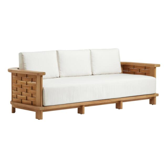 OKA, Verdandi Garden Sofa - Natural Teak, Garden Seating, Teak by OKA ...
