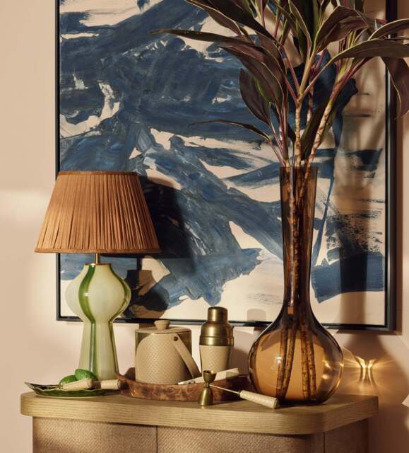 OKA, Eleanor Glass Table Lamp Base - Green, Table Lamp by OKA ...