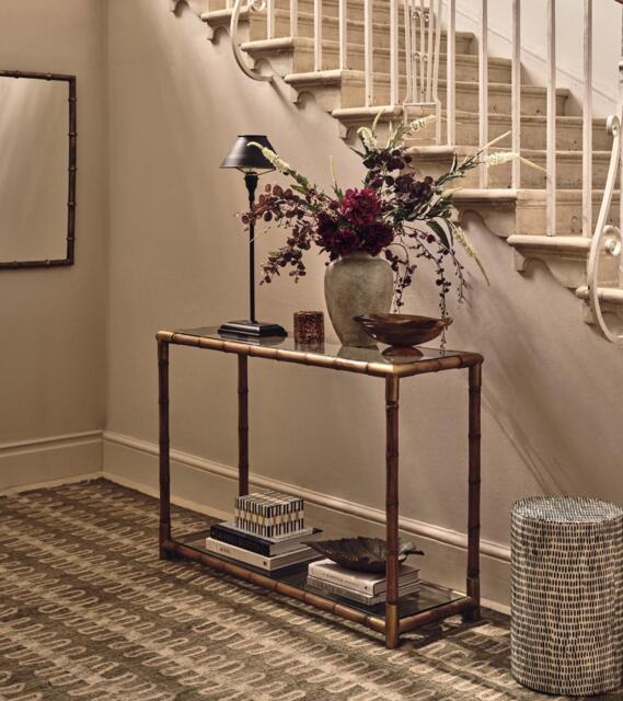 OKA, Pariana Console Table - Natural, Console Tables, Mindi Wood,Bayur ...