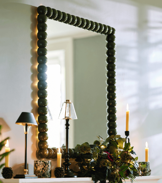 OKA, Bobina Bobble Mirror - Spruce, Mirrors, Mango Wood,Glass by OKA ...