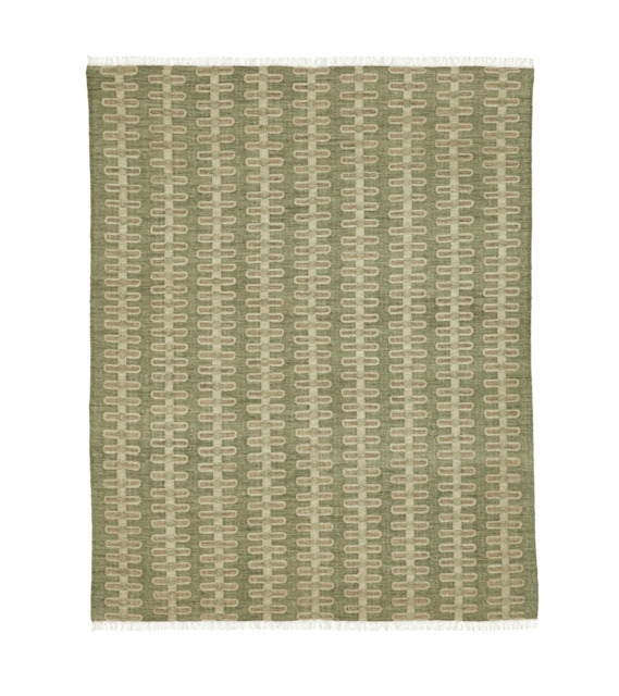 OKA, Sycamore Rug 9'x12' - Green, Rugs, Cotton/Wool, Geometric by OKA ...